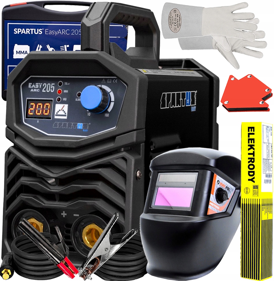 ELEKTRODOWA SPAWARKA INWERTOROWA 200A IGBT WALIZKA (5900391242216 ...