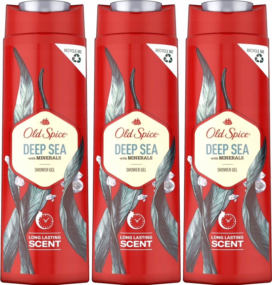 Old Spice DEEP SEA with MINERALS 3 X 400 ml (8001841326153) • Cena ...