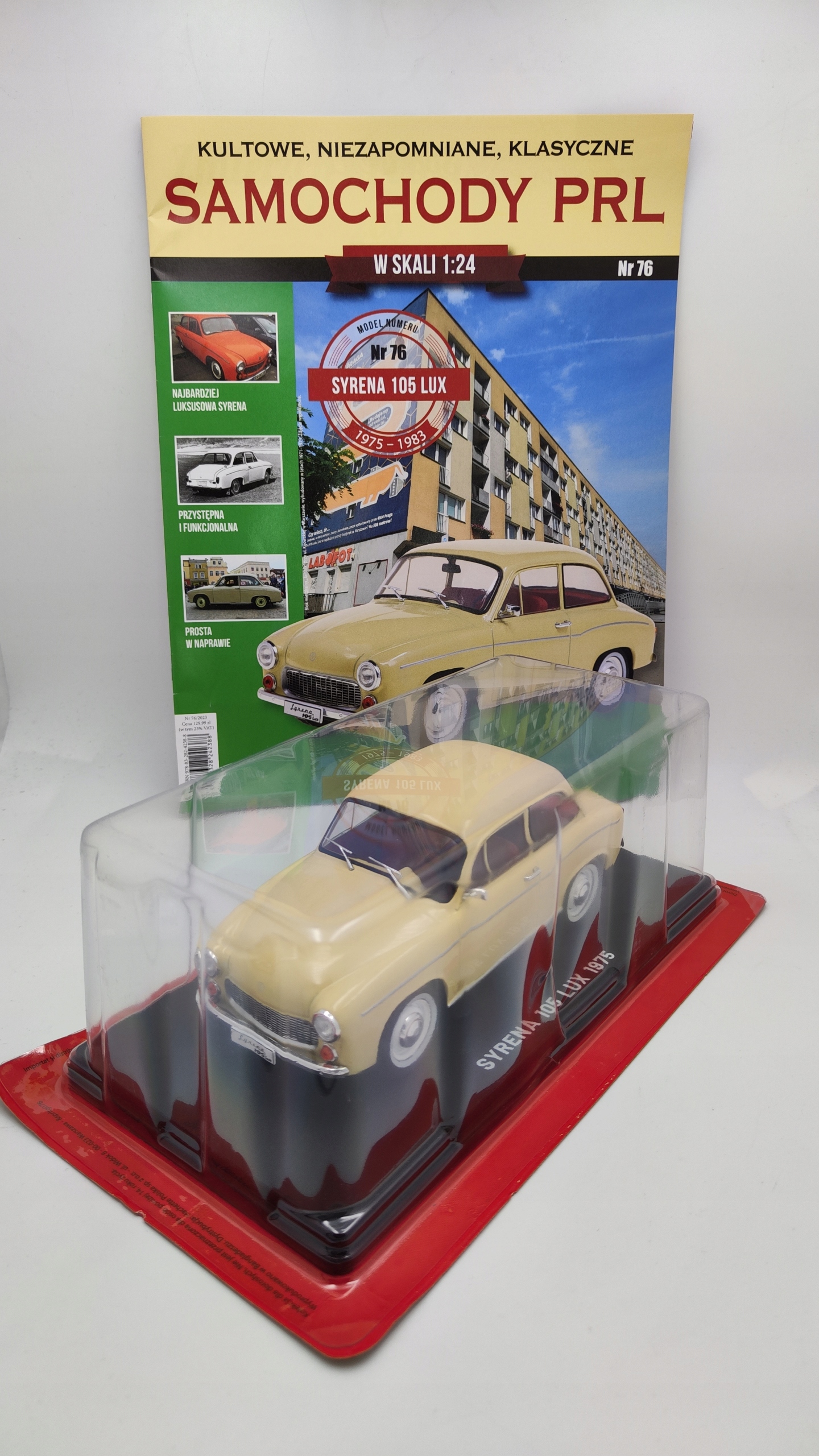 Samochody PRL-u Syrena 105 LUX 1975 Hachette 1:24 13318168572 - Allegro.pl