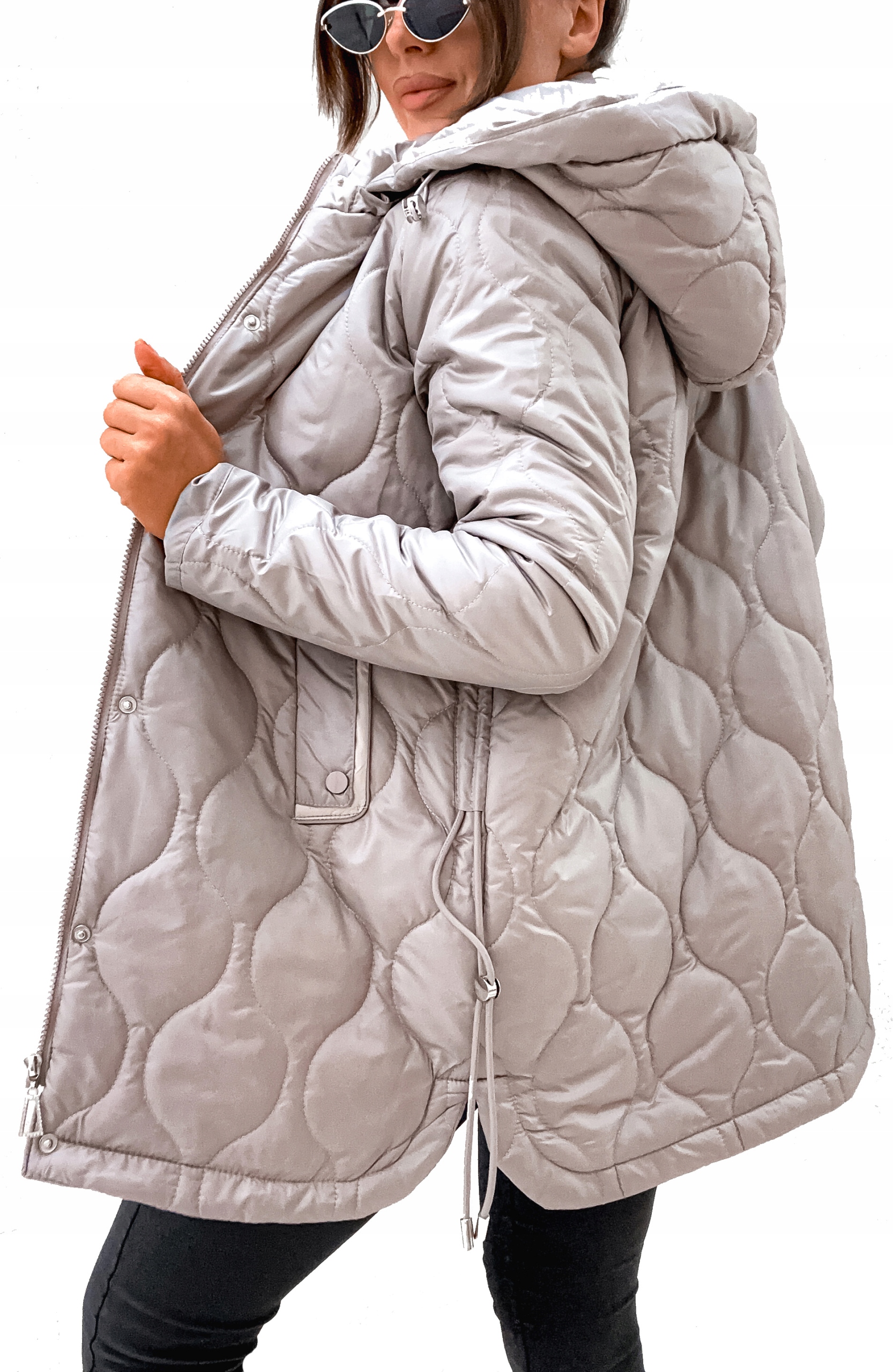 JESIENNA Pikowana DAMSKA Kurtka_ - M • Cena, Opinie • Kurtki ...