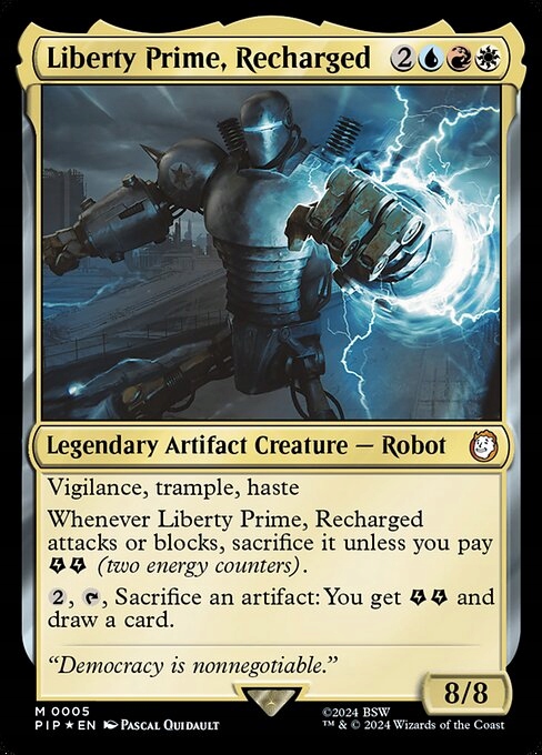 Karta Magic: The Gathering Liberty Prime, Recharged WIZARDS OF THE ...