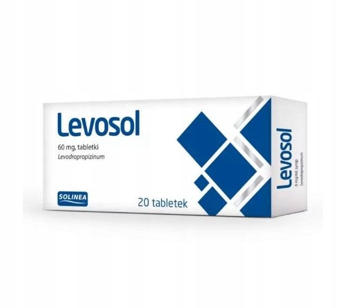 LEVOSOL 60MG, lek przeciwkaszlowy, 20TABLETEK (5909991475635) • Cena ...