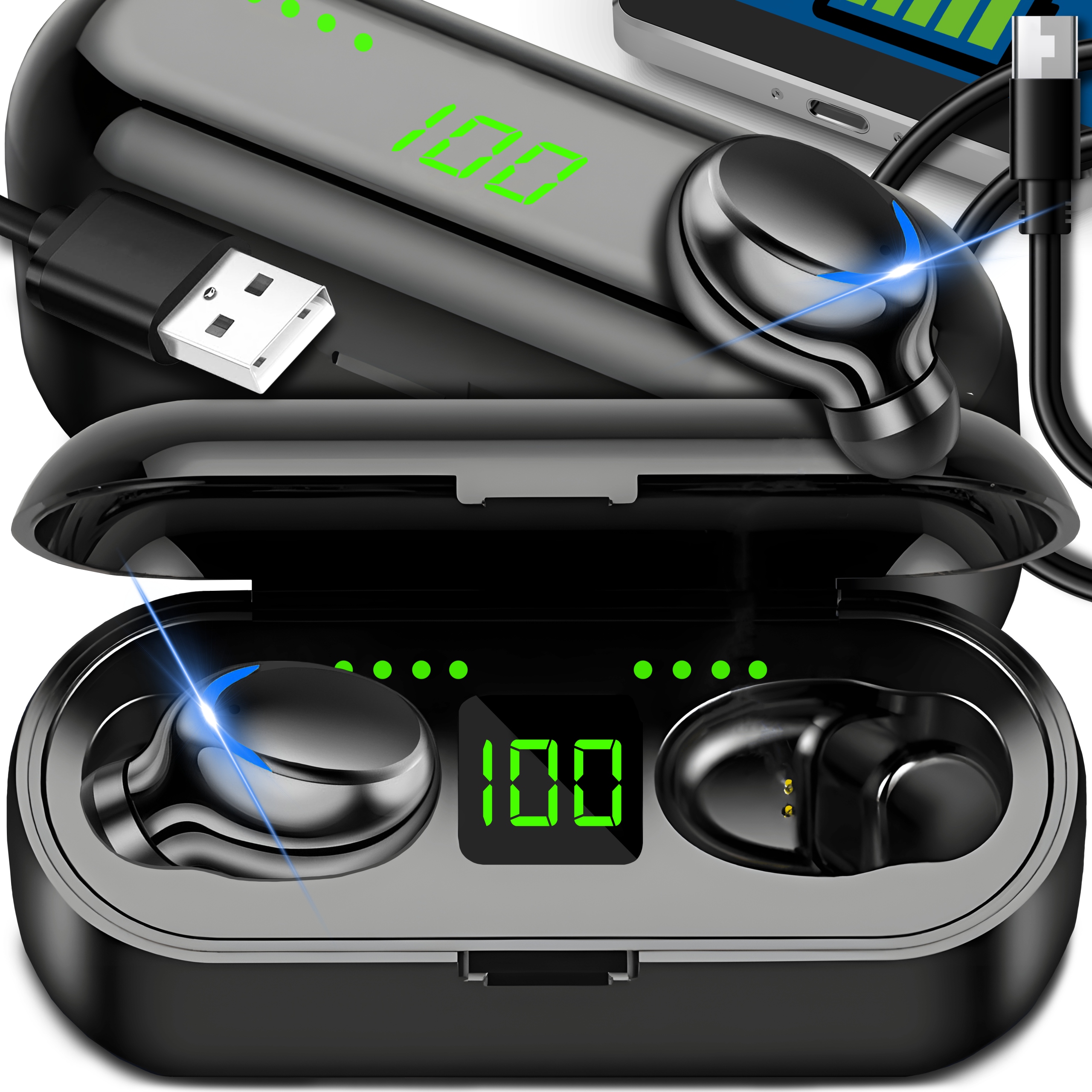 Bezdrátová sluchátka do uší F9 BEZDRÁTOVÁ BLUETOOTH SLUCHÁTKA za 262 ...