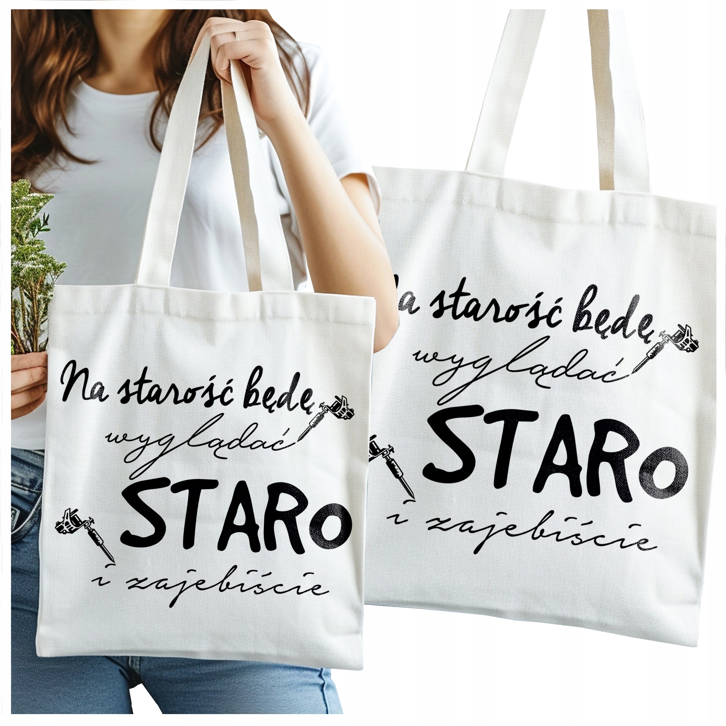 Torba na zakupy Gartees czarny bawełna (5906319059171) • Cena, Opinie ...