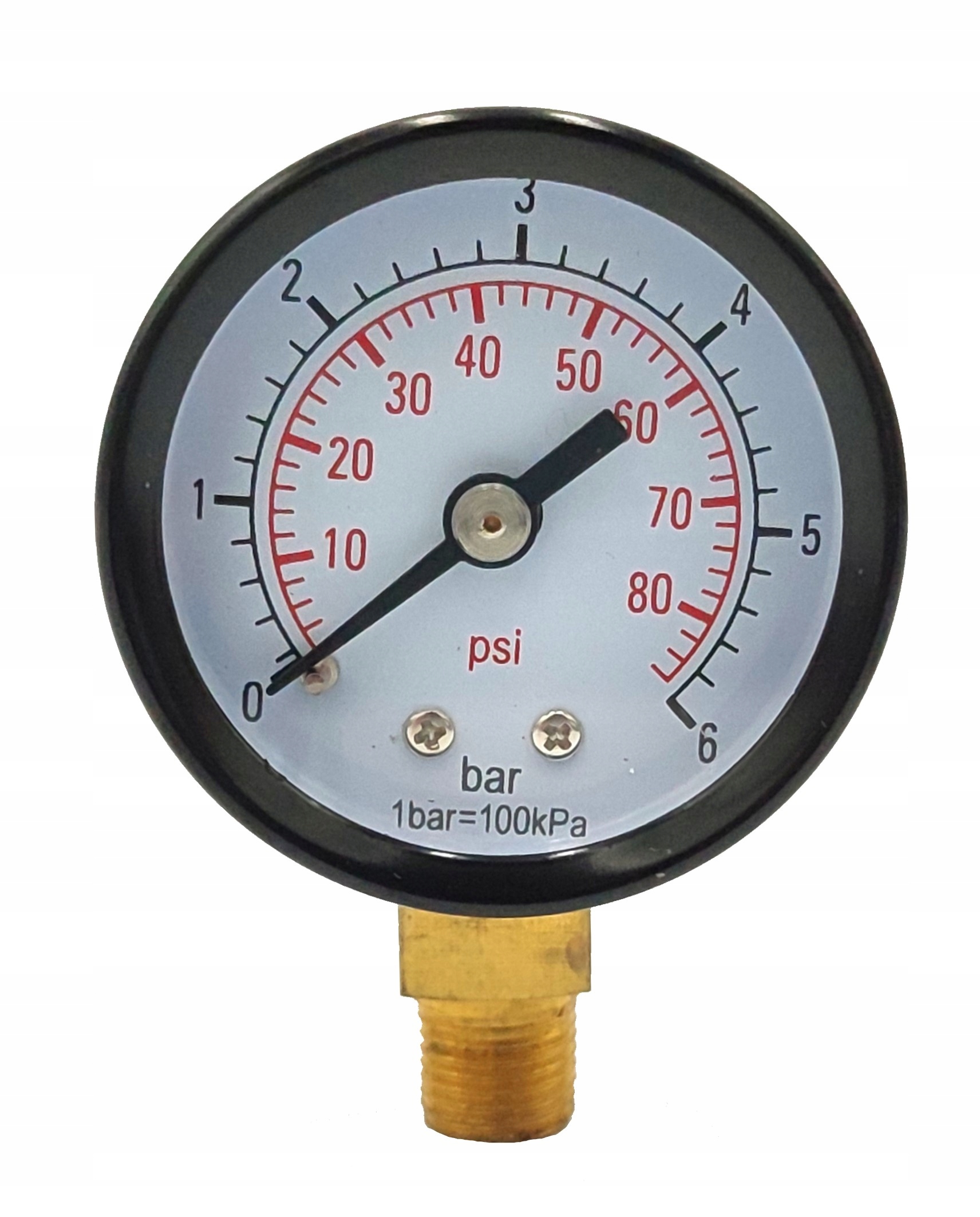 Manometr radialny M40R 0-6 bar 1/8 40mm metalowy • Cena, Opinie • Pneumatyka 12234484422 • Allegro