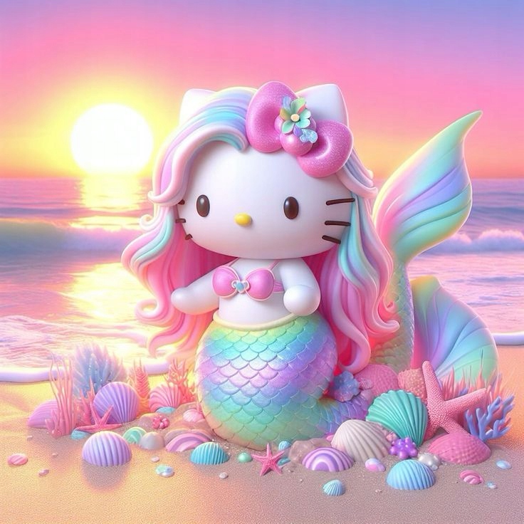 CUKORNYOMTATÁS Opłatek na Tort Cukormassza Hello Kitty Sellő + NÉV, • Ár, Vélemények - Allegro