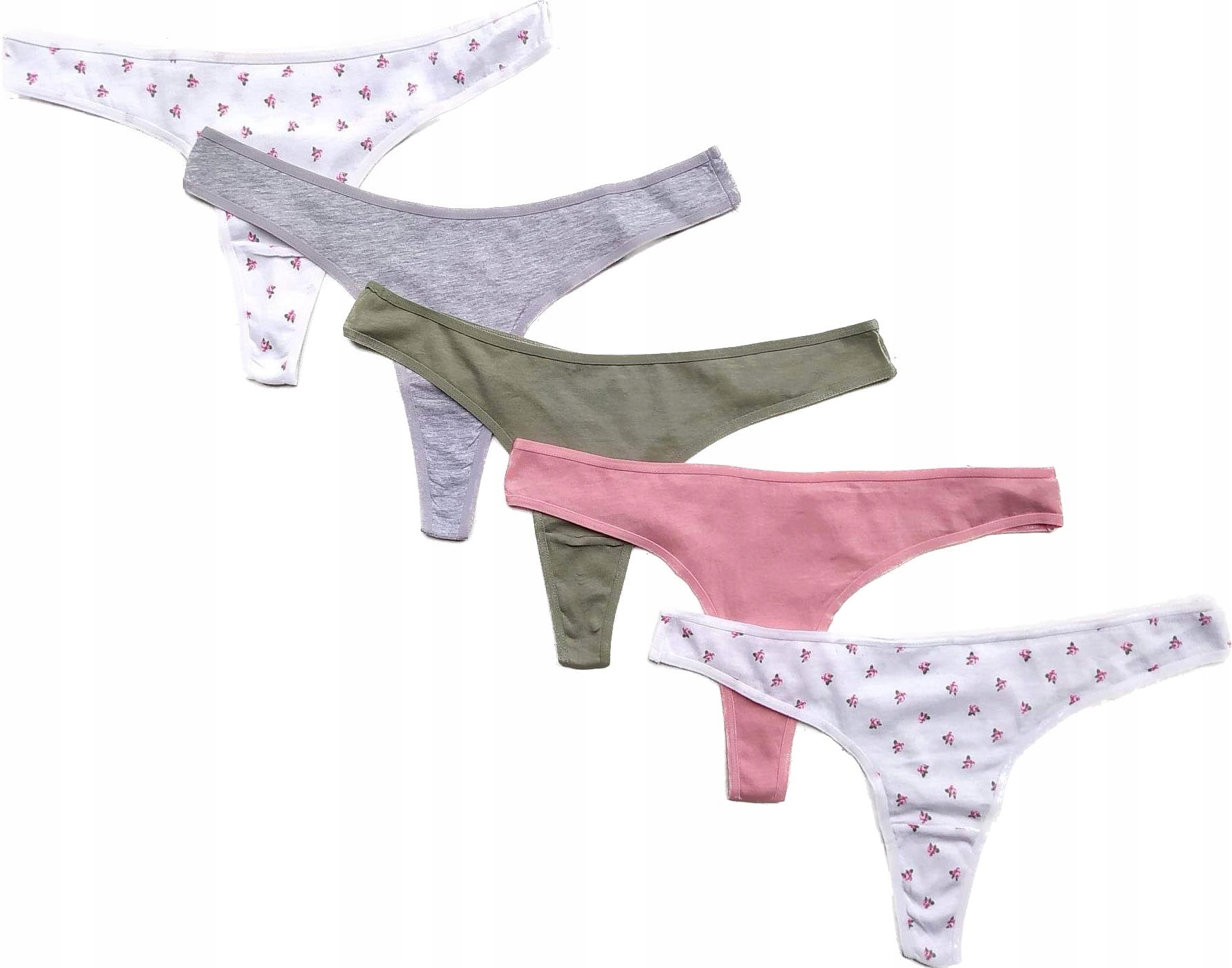 PRIMARK majtki STRINGI 5-pak SPRING MIX 42 44 L (5397291782063) • Cena ...