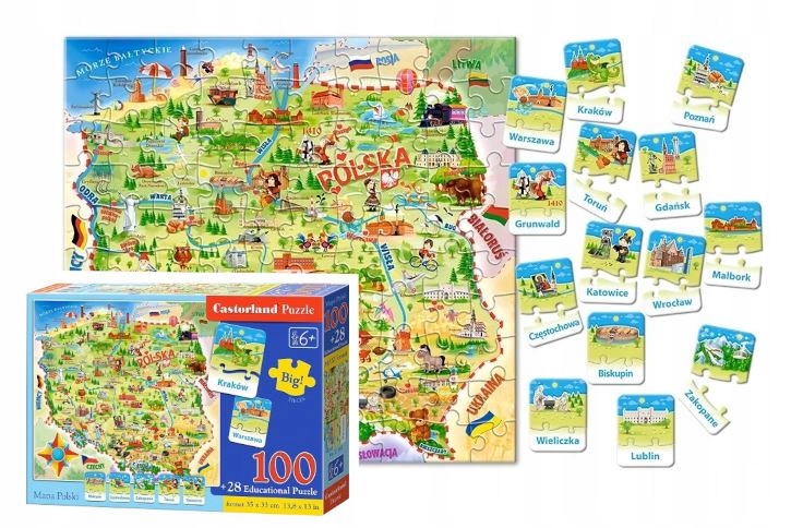 Puzzle Mapa Polski - Niska cena na Allegro.pl