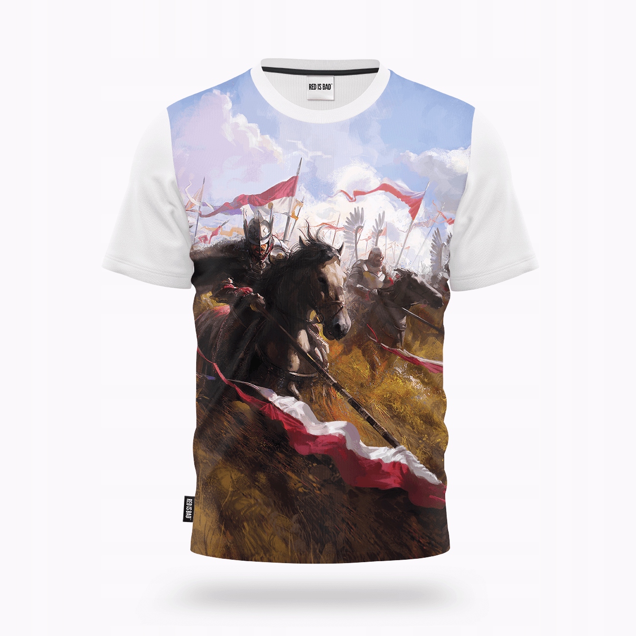 Red is Bad Koszulka męska - SZARŻA - biała - L 13719741601 - Allegro.pl