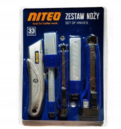 Zestaw NOŻY narzędzi Niteo Tools 33 el. PoJM220006 za 24 zł z Nowodwór ...