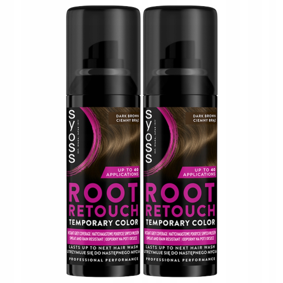 Syoss Root Retoucher Maskowanie Odrostów Ciemny Brąz x2 (3838824406930 ...