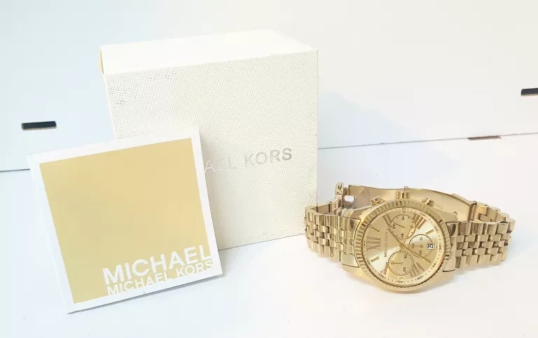 ZEGAREK MICHAEL KORS LEXINGTON MK-5556 ZŁOTY KOMPLET 17231577484 ...