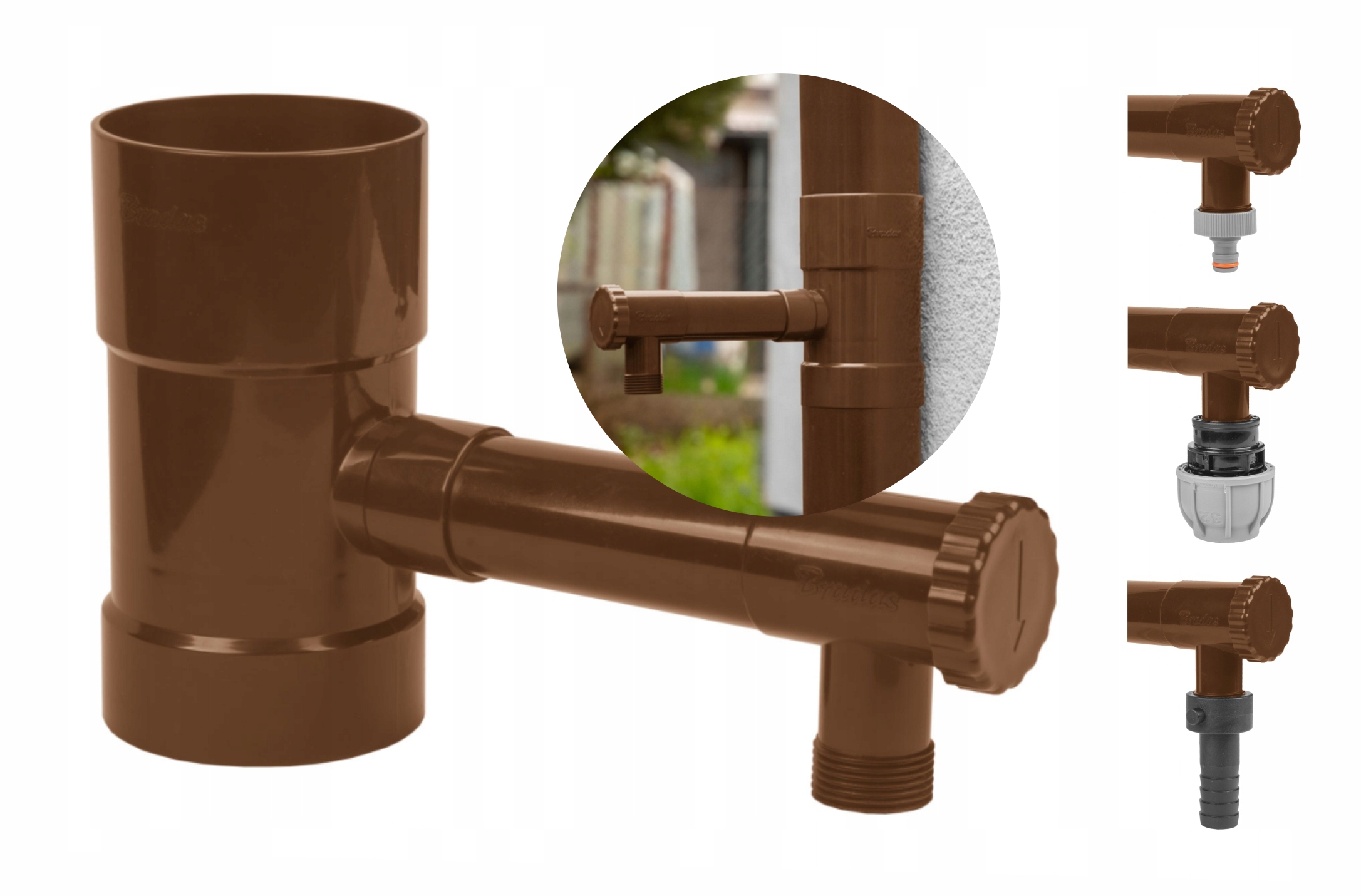 Łapacz deszczowki Bradas 90 mm brązowy (5906214813090) • Cena, Opinie ...