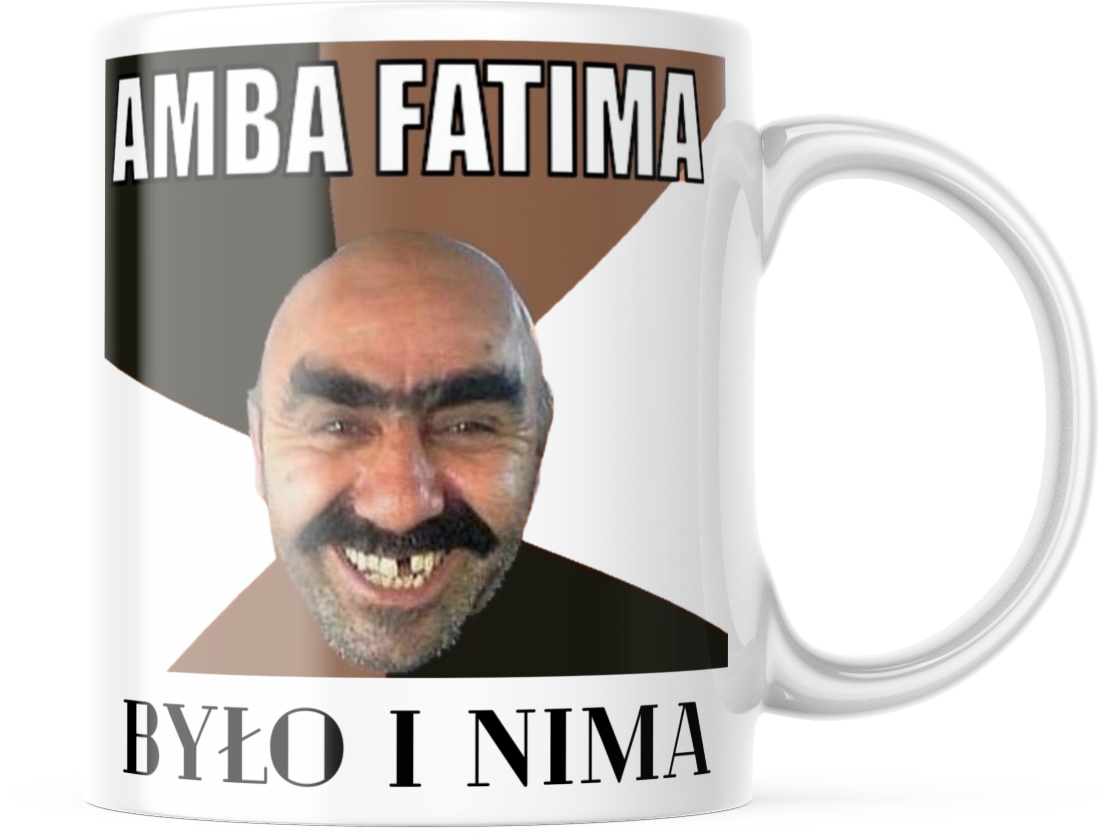 KUBEK NA PREZENT ŚMIESZNE CYGAN RUMUN AMBA FATIMA BYŁO I NIMA ...