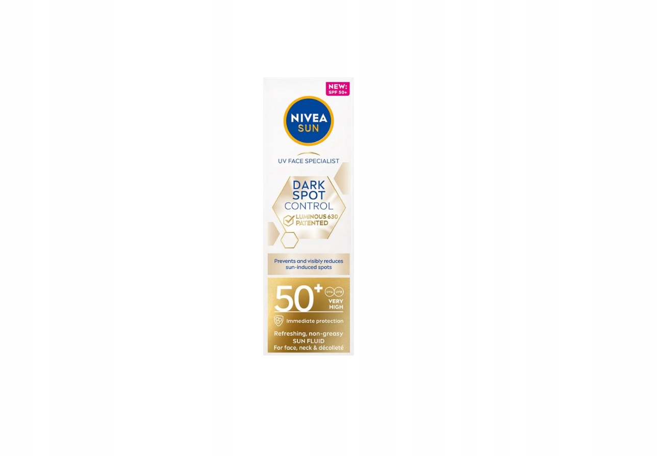 NIVEA SUN UV FACE EXPERT LEKKI KREM PRZECIWSŁONECZNY LUMINOUS 630 SPF 50+ • Cena, Opinie - Allegro