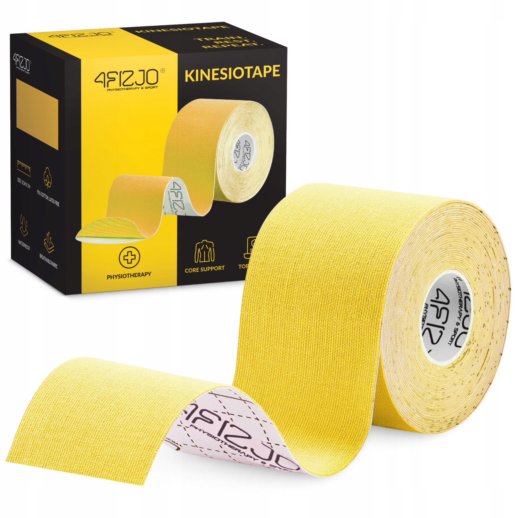 TAŚMA KINESIO KINEZJOLOGICZNE TEJPY PLASTRY TAPE KINESIOTAPING ...