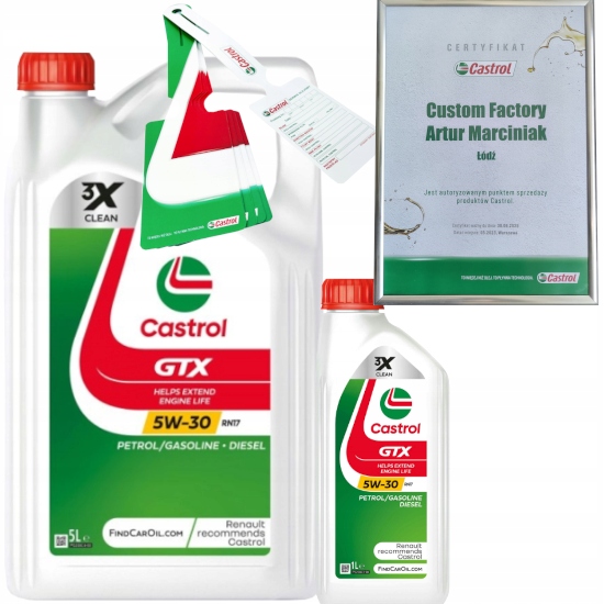 Olej CASTROL GTX 5W-30 RN17 6L CASTROL SHOP - porównaj ceny - Allegro.pl