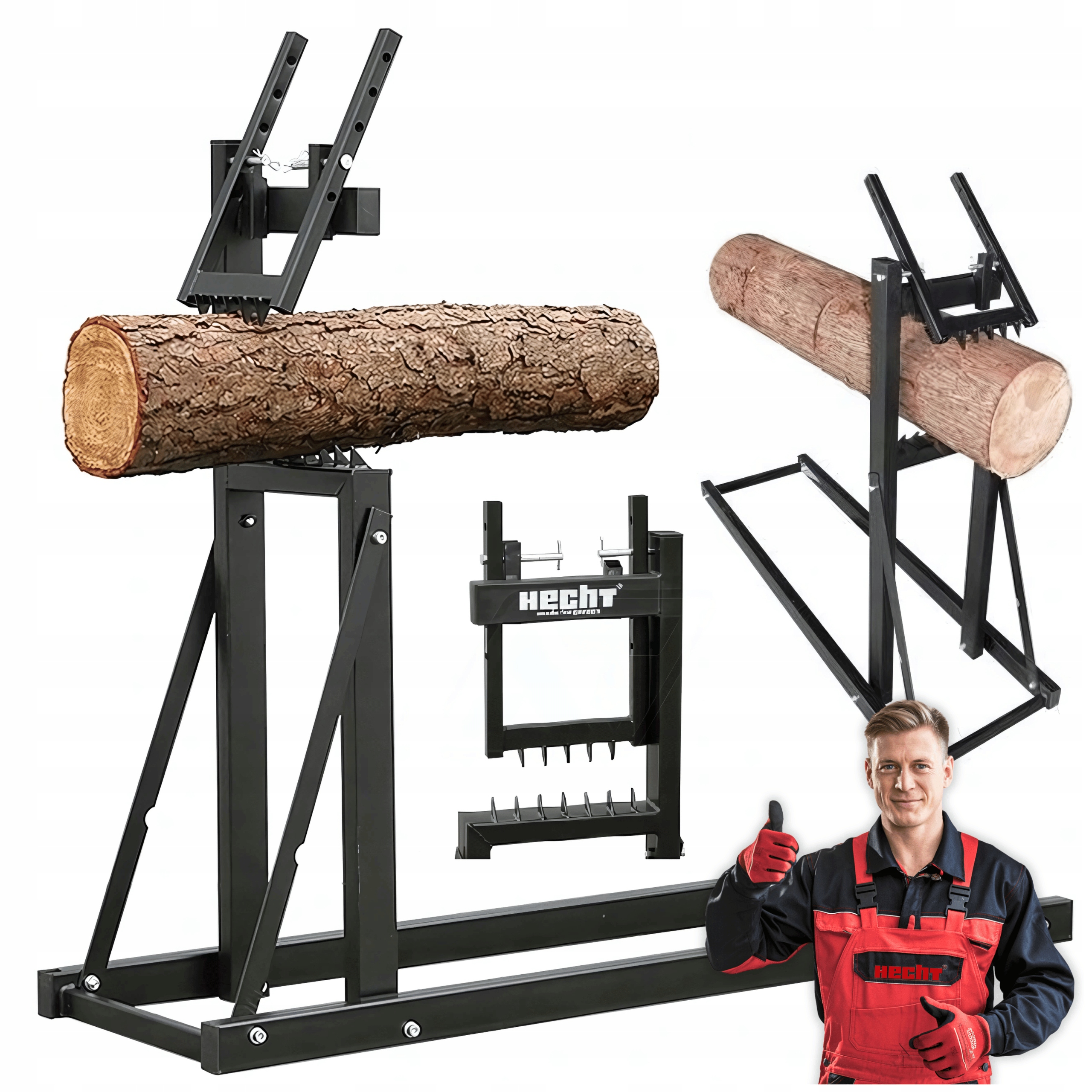 STOJAK KOZIOŁEK DO CIĘCIA KŁÓD DREWNA DRZEWA HECHT 901 STABILNY ...