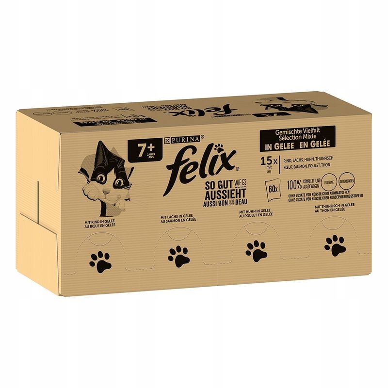 Felix Fantastic w galarecie SENIOR 120 x 85 g (5705633846142) • Cena ...