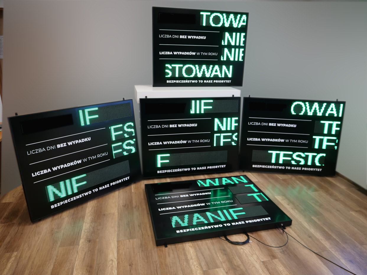 Tablica BHP LED 100x150cm LICZBA DNI BEZ WYPADKU (5905658068639) • Cena ...