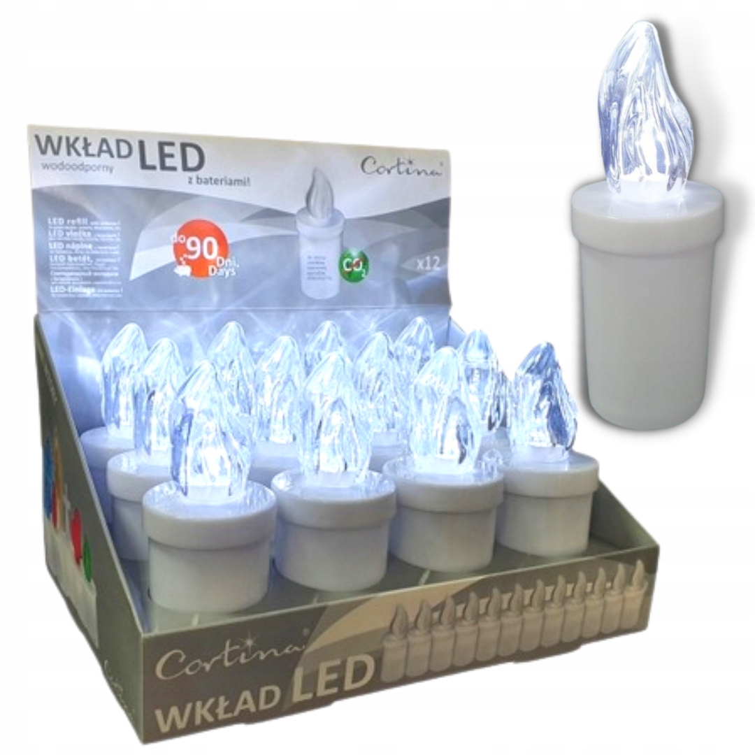Znicz LED Cortina ZESTAW 12 szt BIAŁE • Cena, Opinie • Znicze ...