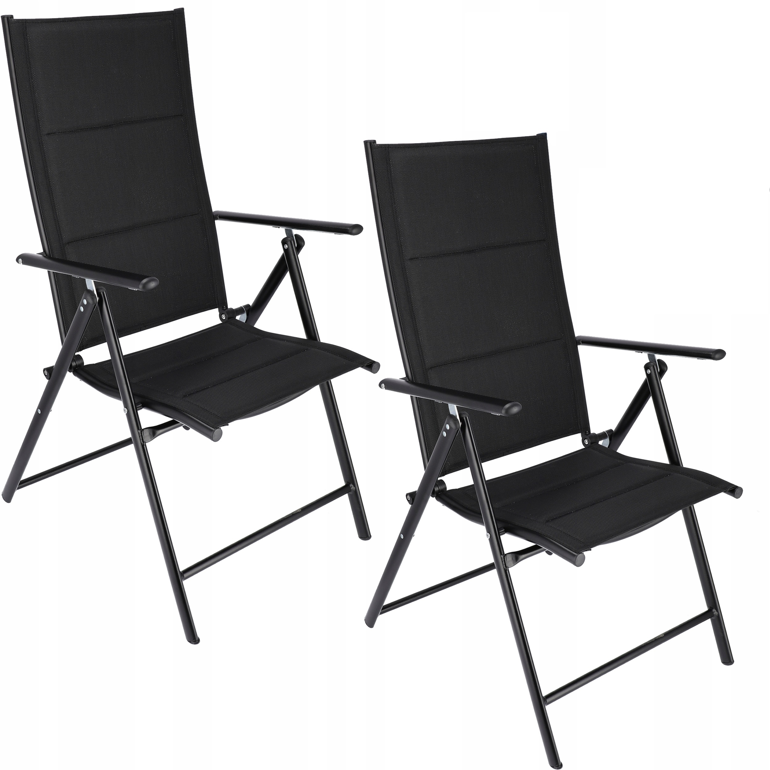 2x SKŁADANY LEŻAK OGRODOWY REGULOWANE OPARCIE ALUMINIUM FOTEL ...
