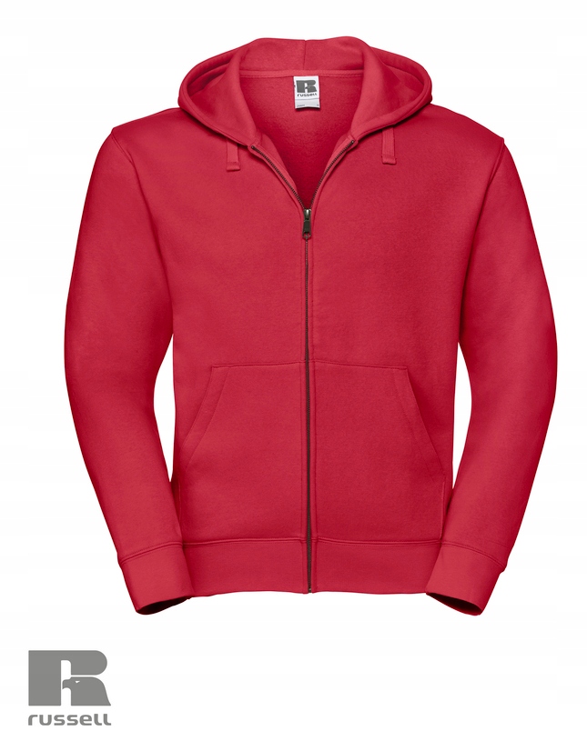 RUSSELL AUTHENTIC R-266M Męska Bluza Rozpinana z Kapturem CZERWONA Rozm ...