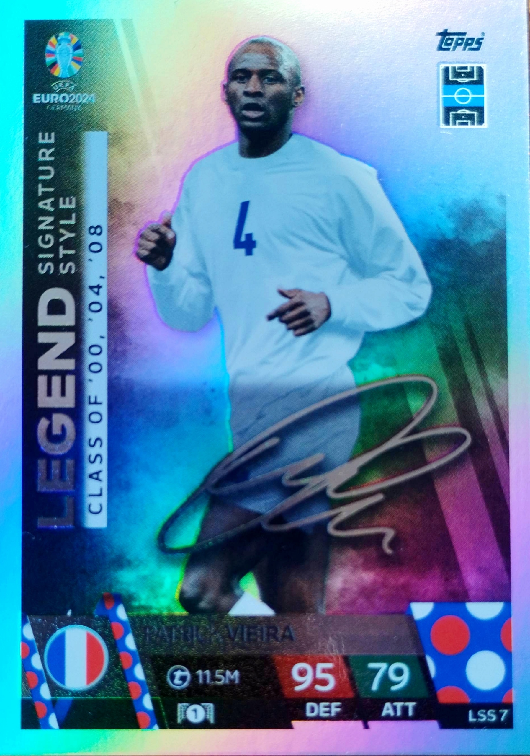 EURO 2024 TOPPS MATCH ATTAX LEGEND SIGNATURE STYLE LSS 7 PATRICK VIEIRA ...