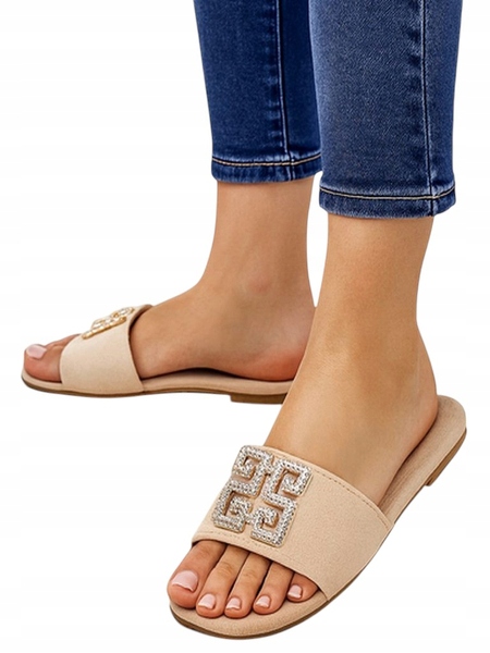 BEŻOWE KLAPKI DAMSKIE ZAMILA 41 • Cena, Opinie • Casual (na co dzień ...