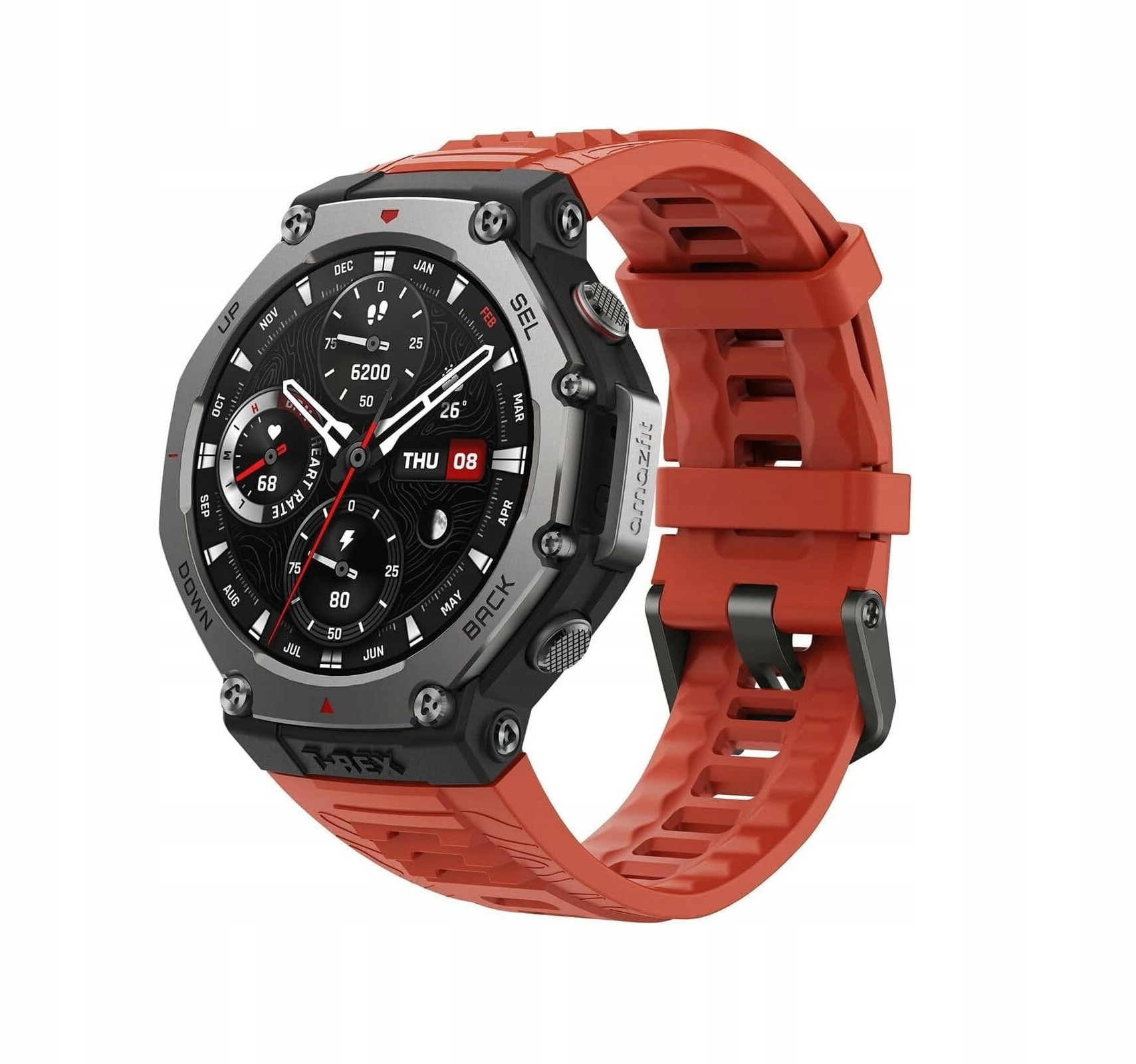 Smartwatch Amazfit T-Rex 3 GPS 48,5mm Amoled NFC czerwony - Sklep, Opinie, Cena w Allegro