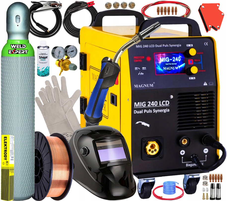 SPAWARKA MAGNUM MIG 240 DUAL PULS LCD SYNERGIA TIG (5903991102416 ...