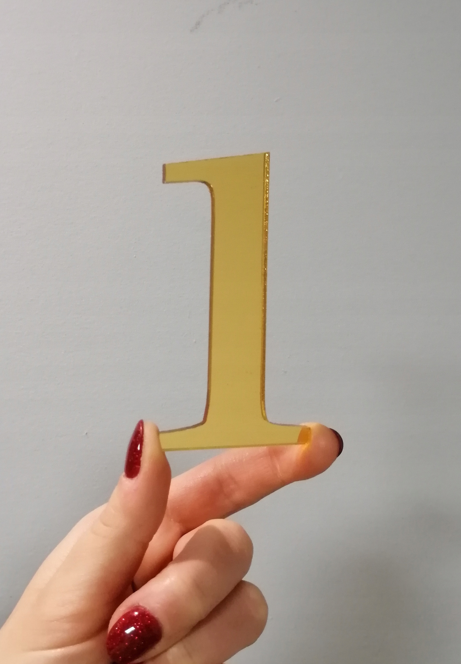 Topper na tort plexi lustrzana złoty cyfra na tort • Cena, Opinie ...