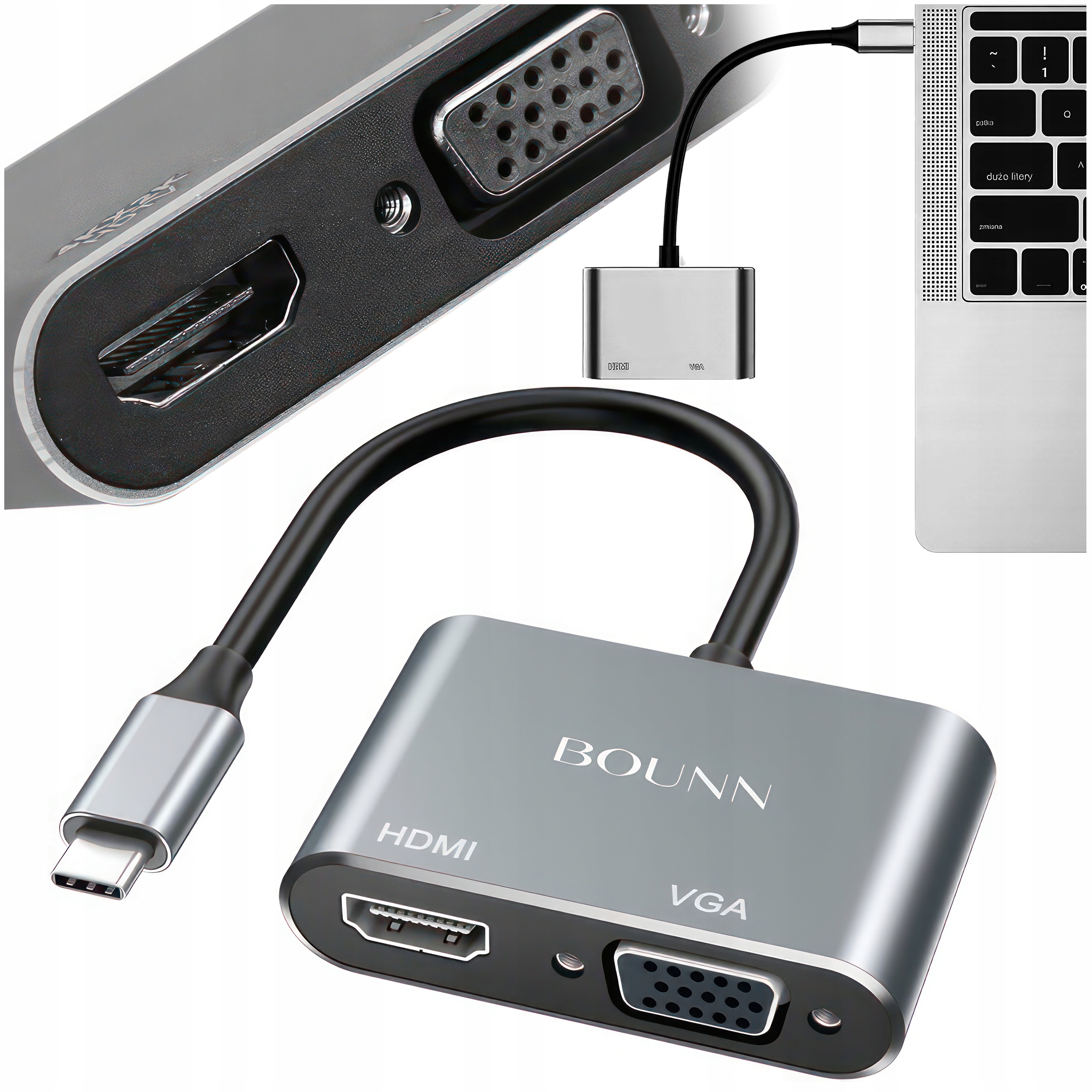 ADAPTER HUB Przejściówka USB-C 3.1 2W1 HDMI 4K USB 3.0 Power Delivery PD - Sklep, Opinie, Cena w ...
