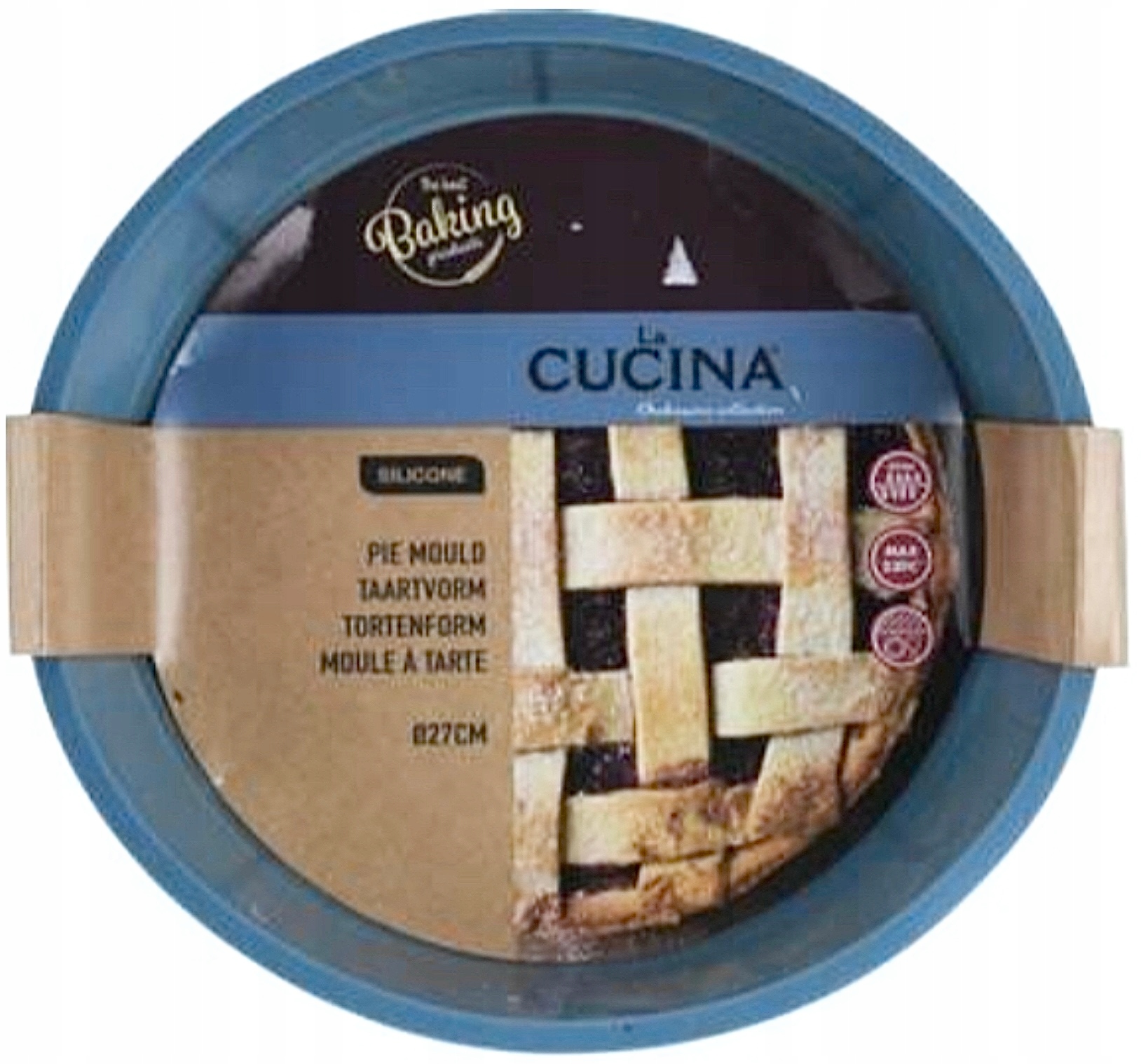 FORMA SILIKONOWA DO PIECZENIA TARTY CIASTA OKRĄGŁA (Tortownica 27cm ...