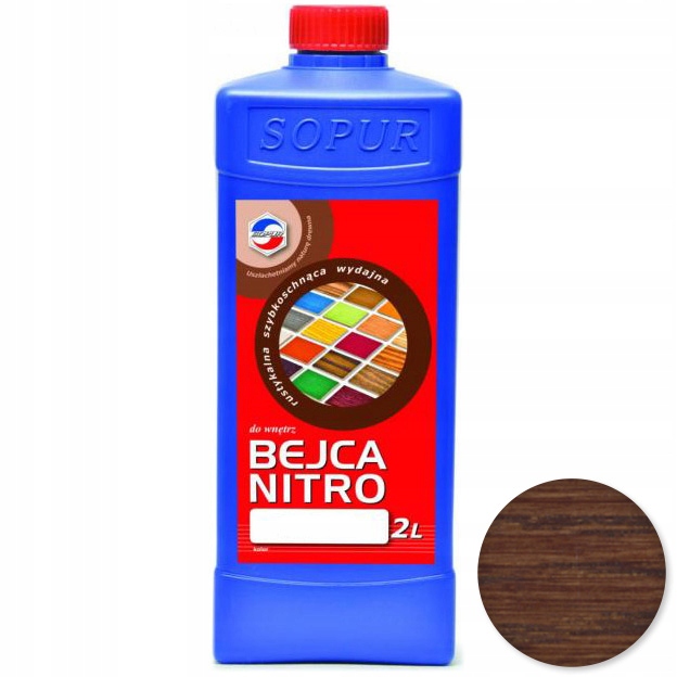 Bejca nitro do drewna SOPUR 2L Heban 25-50 • 71.90PLN • Bejce ...