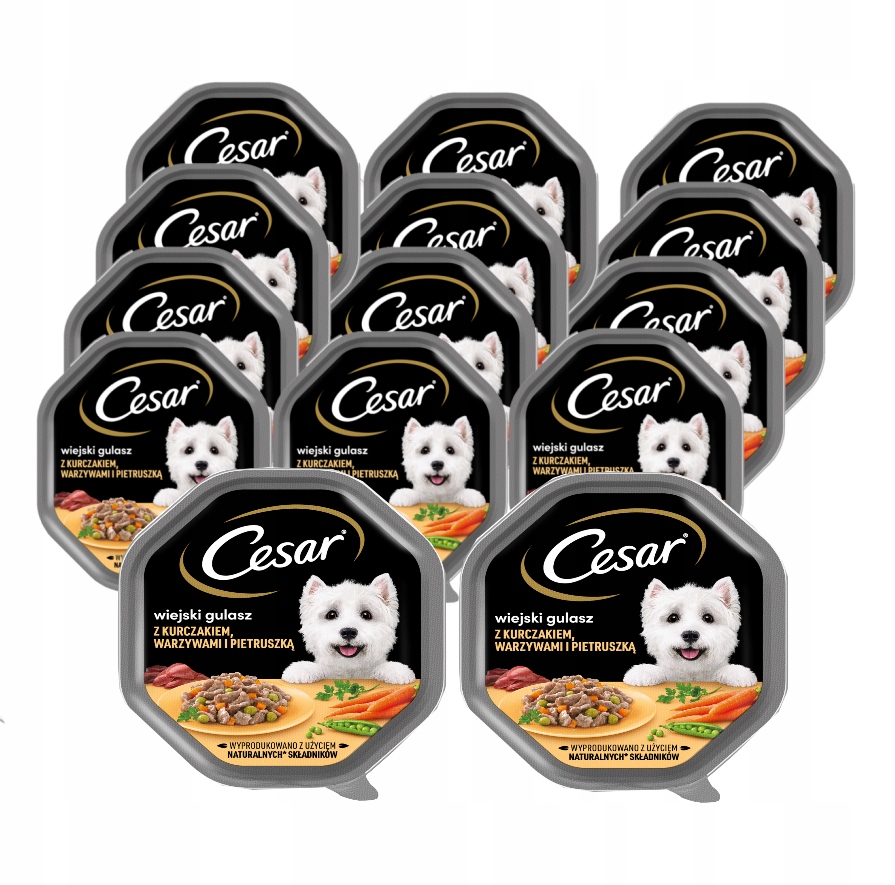 CESAR Z KURCZAKIEM I WARZYWAMI W SOSIE MOKRA KARMA DLA PSA TACKA ...