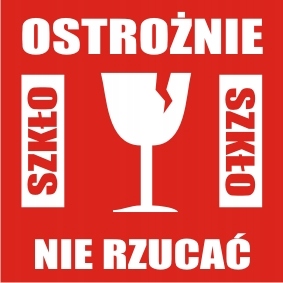 NAKLEJKA - SZKŁO NIE RZUCAĆ • Cena, Opinie • Tablice i szyldy ...