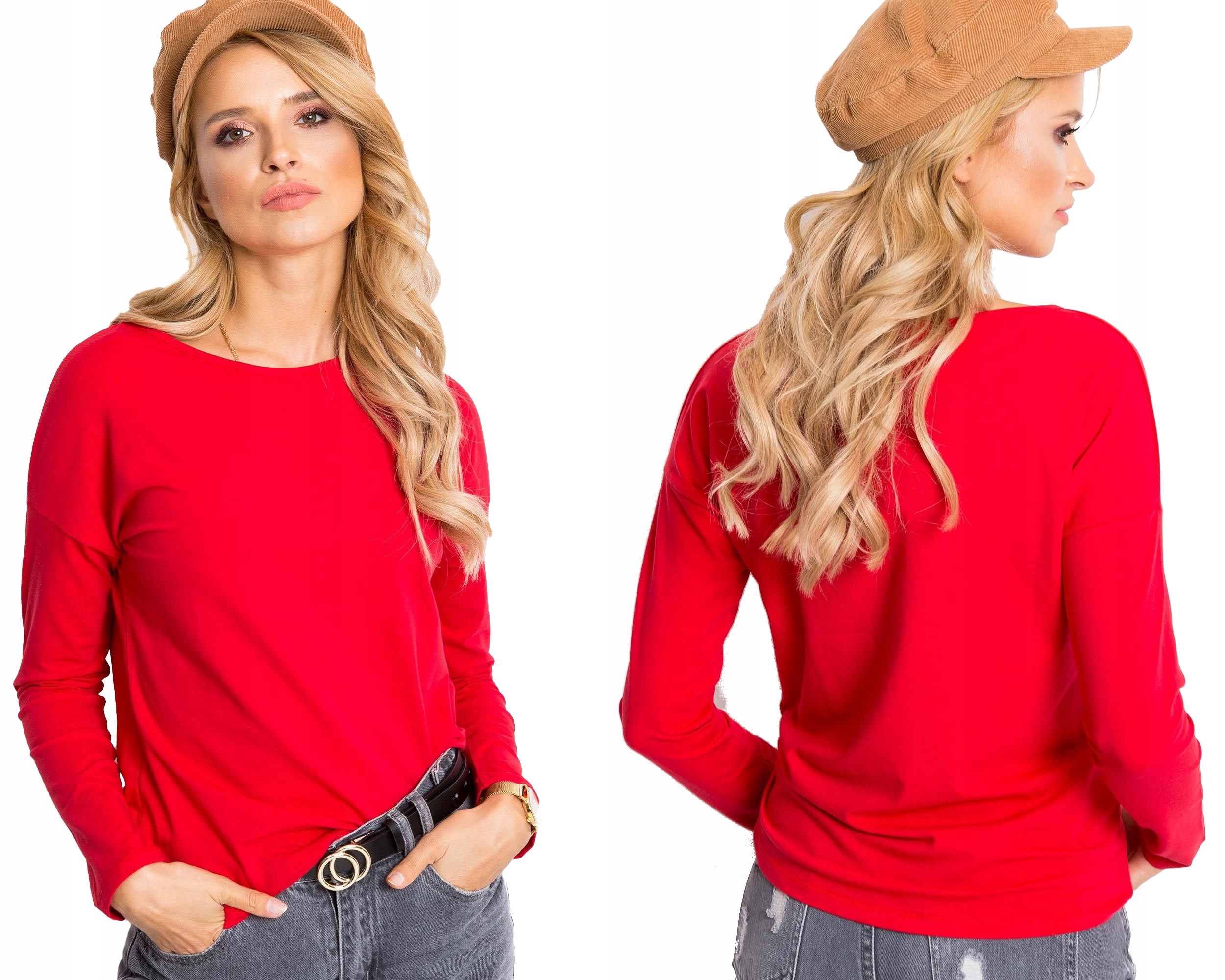 Wygodna BLUZKA DAMSKA BAWEŁNIANA longsleeve - M • Cena, Opinie • Bluzki 14371573872 • Allegro