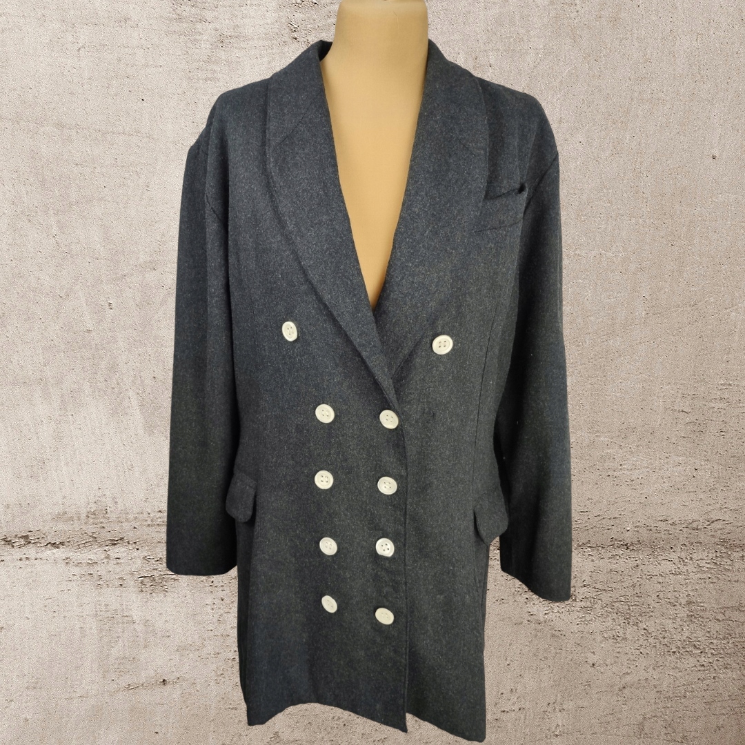 JOSEPH BITTON płaszcz damski szary klasyczny bez kaptura rozmiar 38 ...