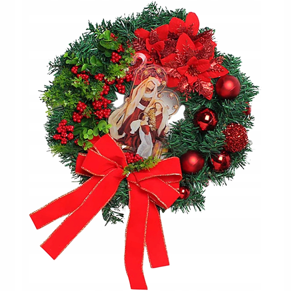 WIENIEC BOŻONARODZENIOWY NA OKNA DRZWI ŚCIANA WISIOREK REALISTYCZNY ...