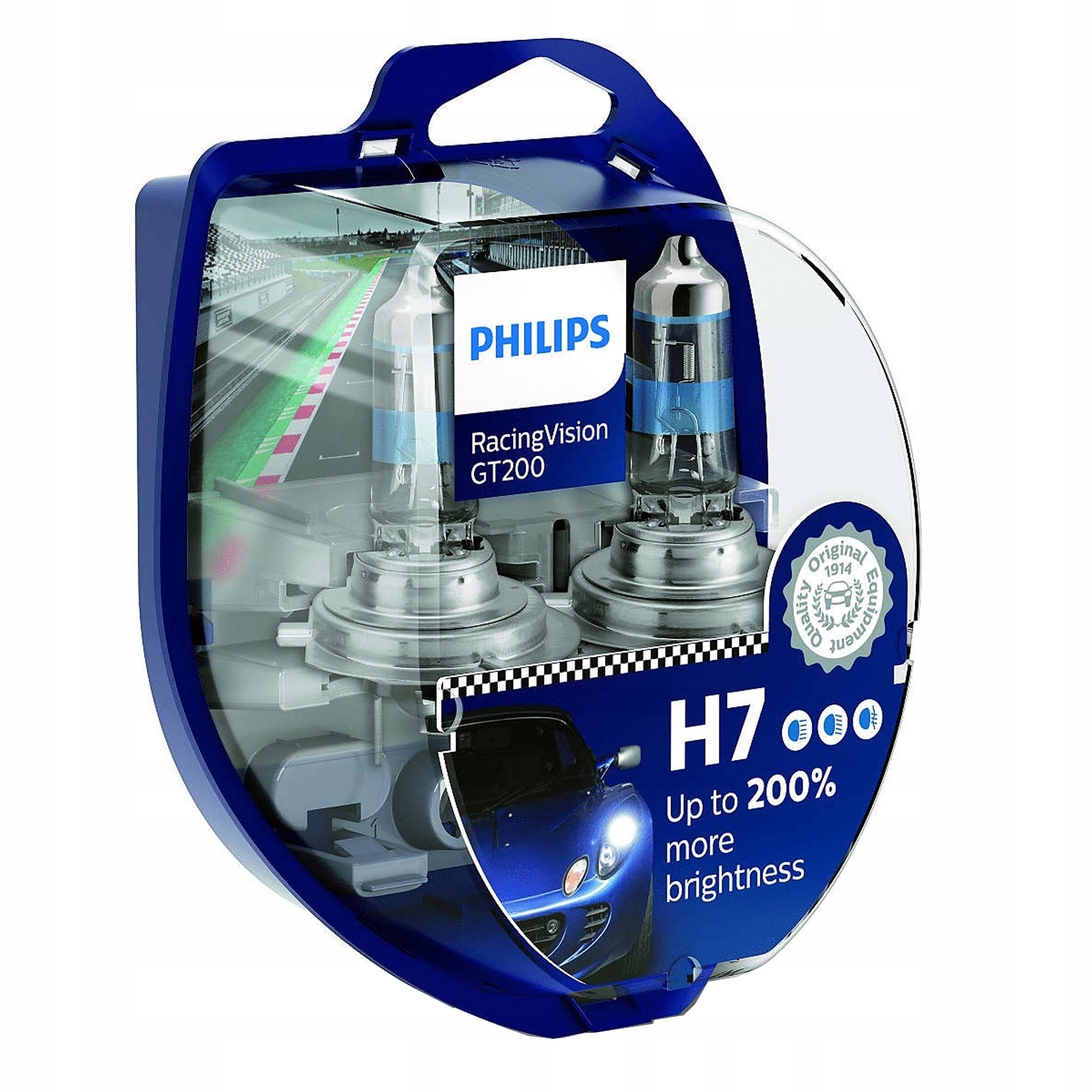Philips H7 RACING VISION GT200 +200% Zestaw - Allegro.pl