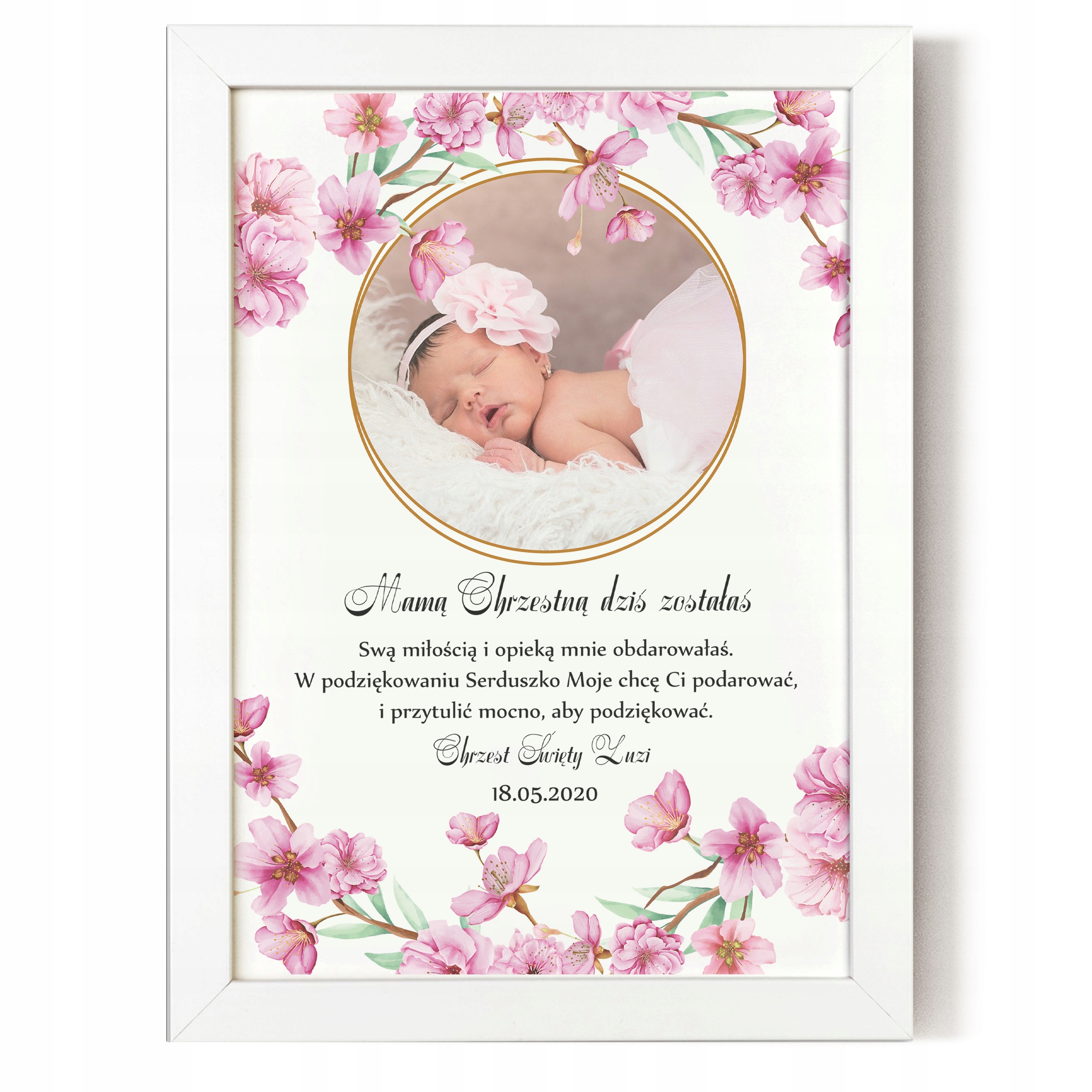 PODZIĘKOWANIE DLA CHRZESTNYCH CHRZEST ZDJĘCIE A4cwenb • Cena, Opinie • Podziękowania 15953030933 ...