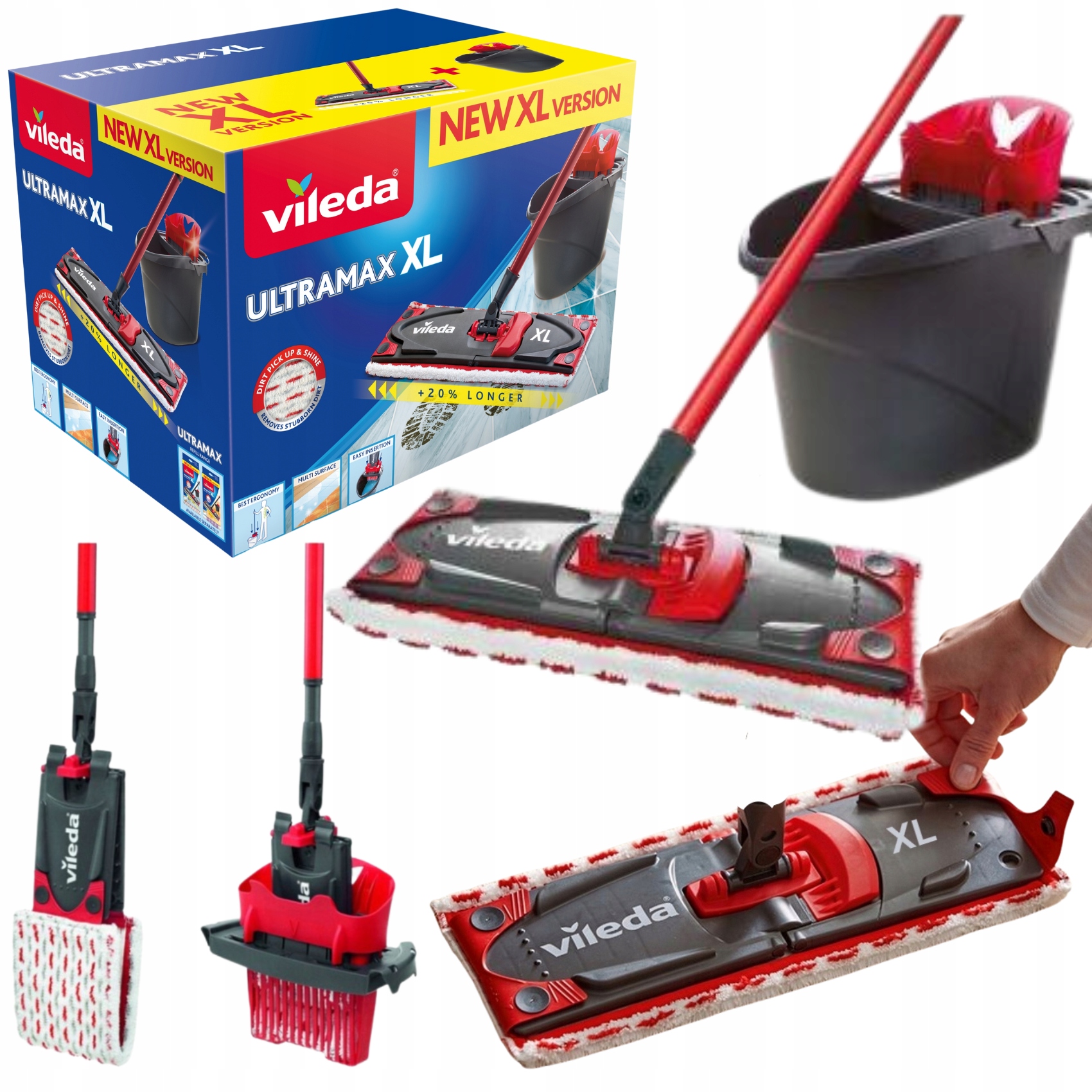 MOP PŁASKI Vileda UltraMax XL BOX ZESTAW 42cm (6922690412779) • Cena ...