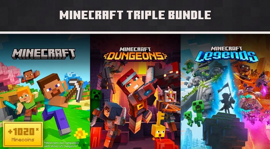 Minecraft Triple Bundle (Windows 10) - Stan: Nowy 243.32PLN - Sklepy ...