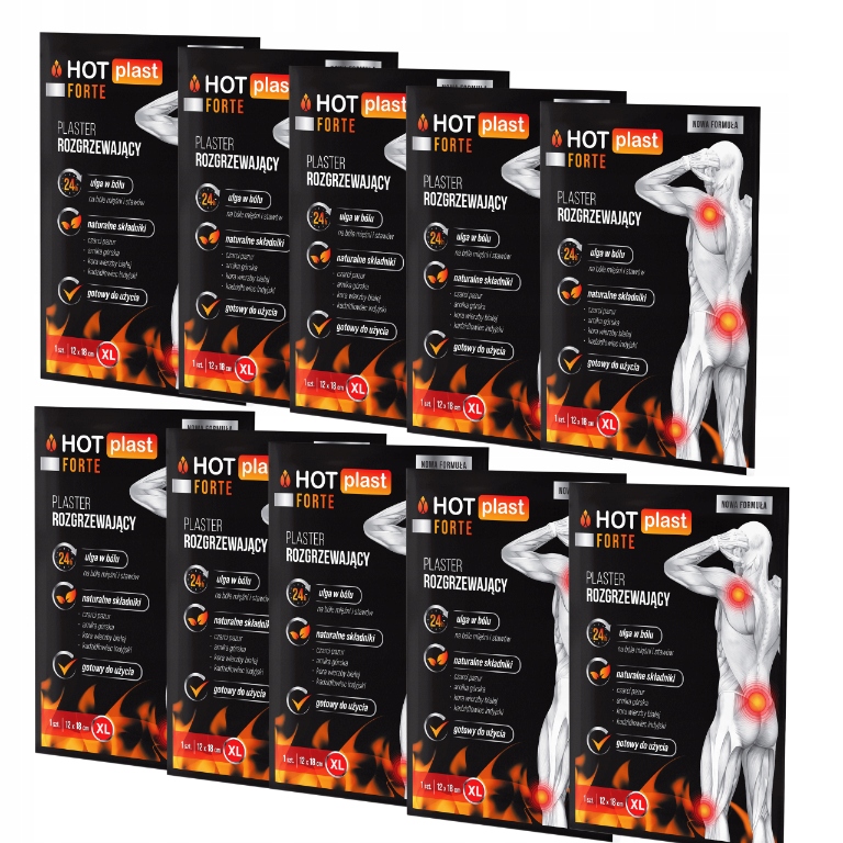 Plaster rozgrzewający Paso-Trading Hot Plast Forte 12 cm x 18 cm 1 ...