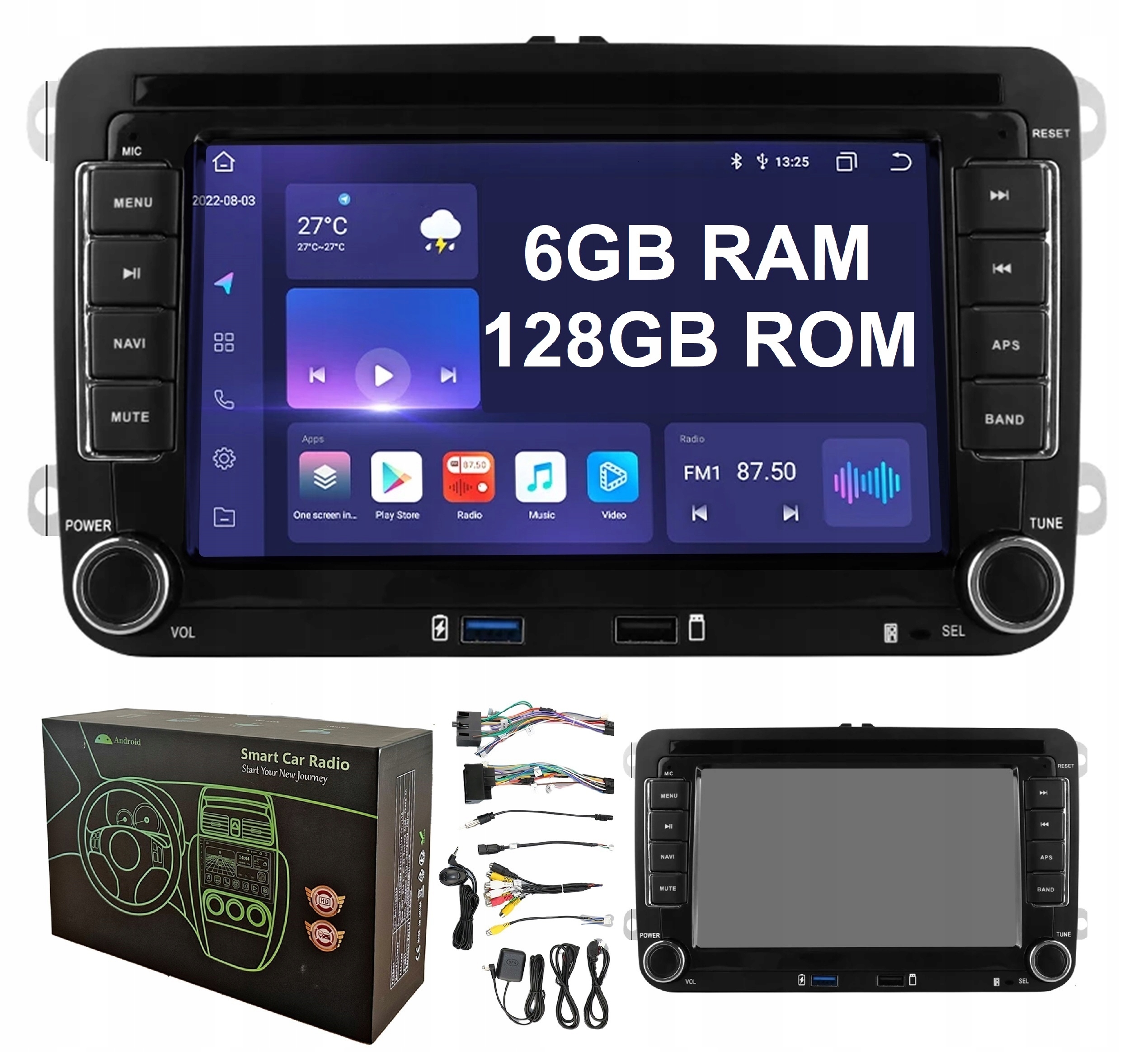 NAWIGACJA RADIO ANDROID DO VW GOLF V 5 VI 6 PASSAT B6 B7 CC SKODA 6/128GB - Sklep, Opinie, Cena ...