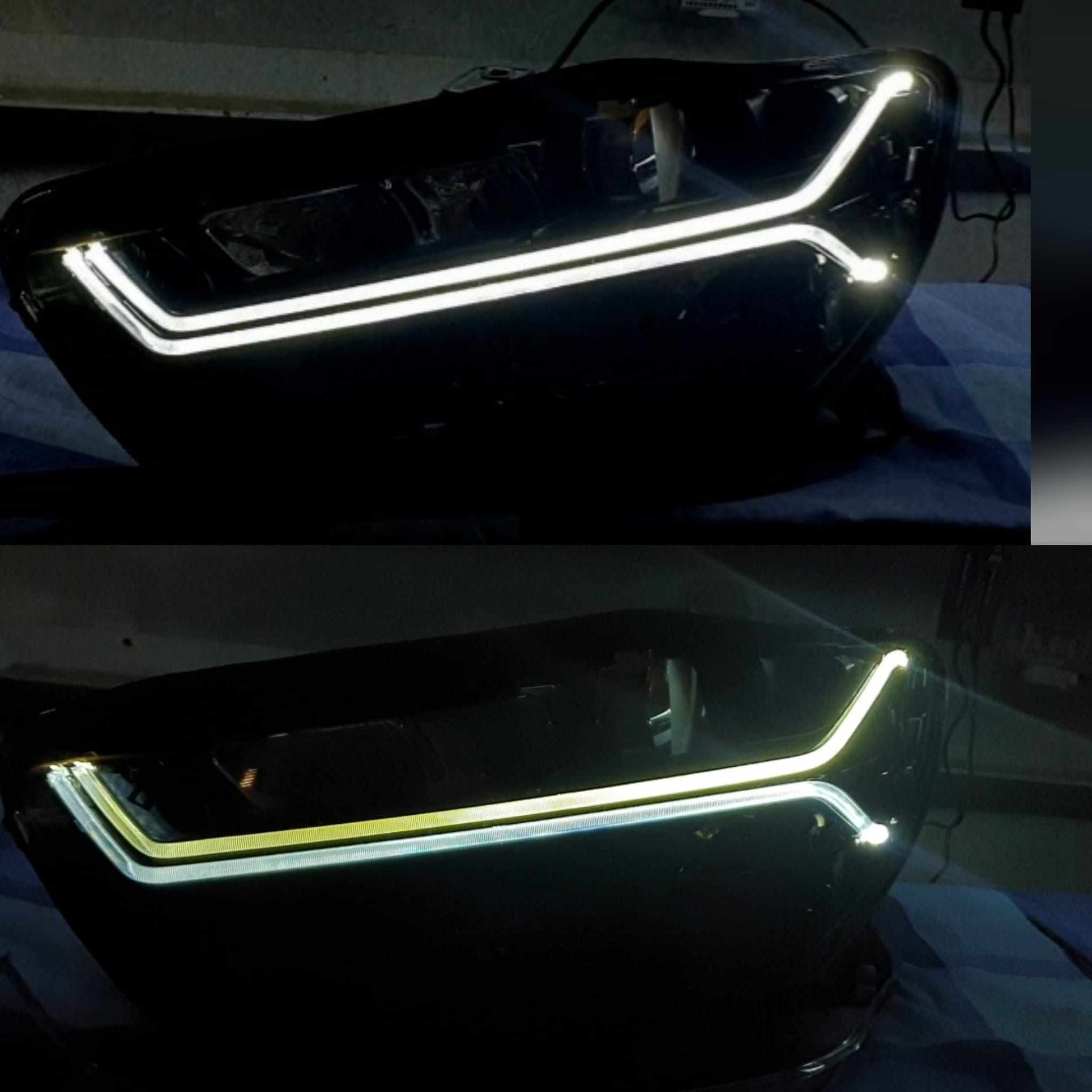 Światłowód lewy lampy Audi A6 C7 LIFT matrix full LED dzienne DRL za ...
