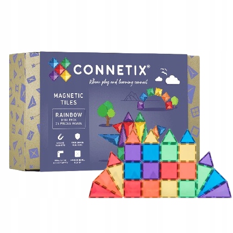 Connetix - Klocki magnetyczne Rainbow Mini Pack - 24 el. (850036293231 ...
