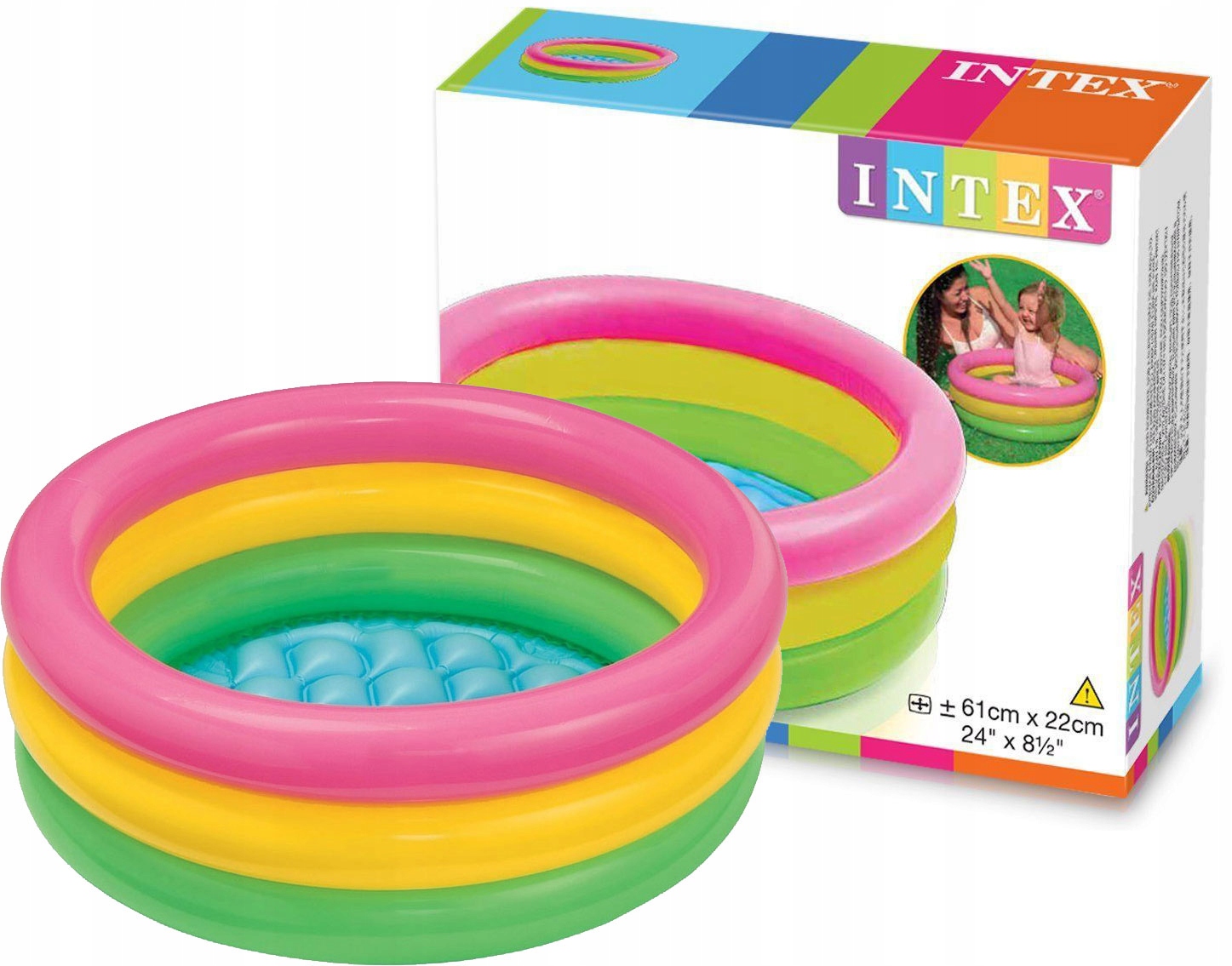 INTEX Basen dmuchany brodzik miękkie dno 57107NP (6941057402383) • Cena ...