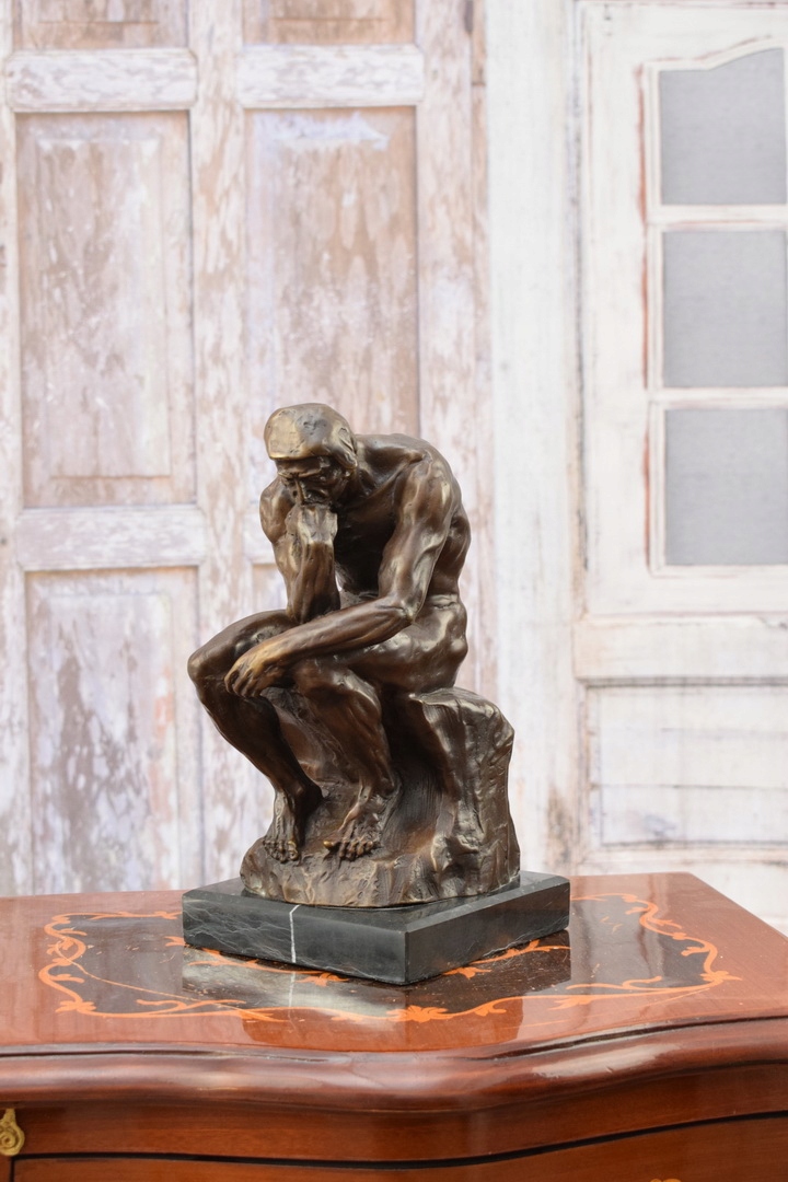 Auguste Rodin z brązu - Filozof myśliciel RZEŹBA 13055892089 - Allegro.pl